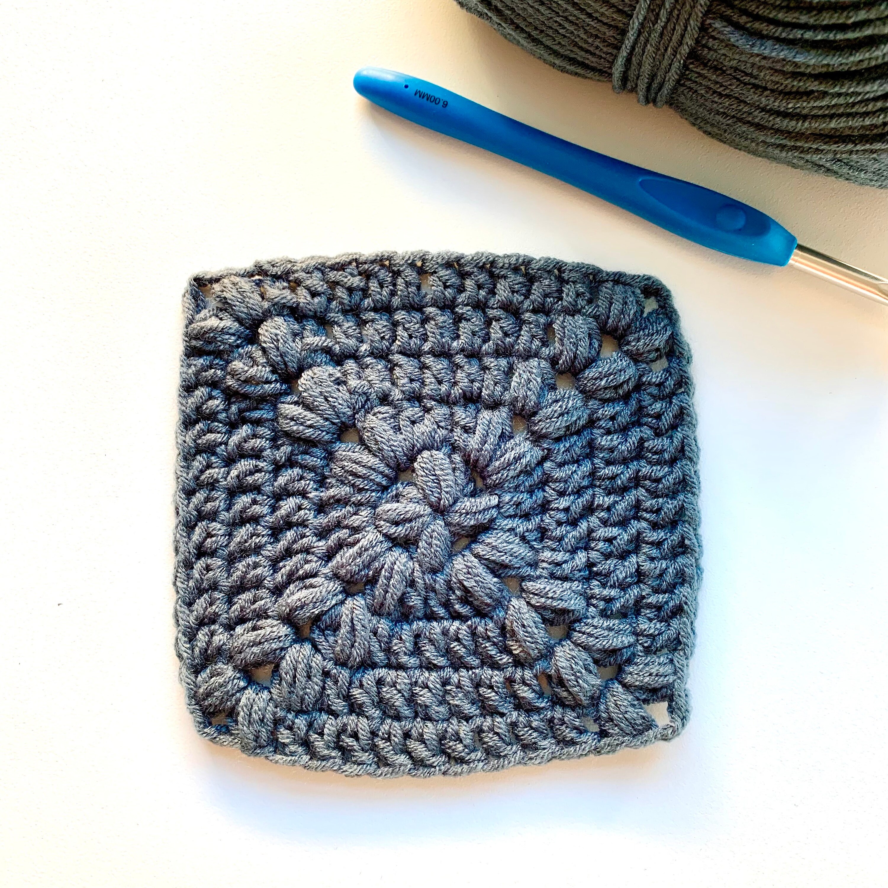 Crochet Puff Stitch Square Pattern Crochet Pattern Learn to Crochet ...