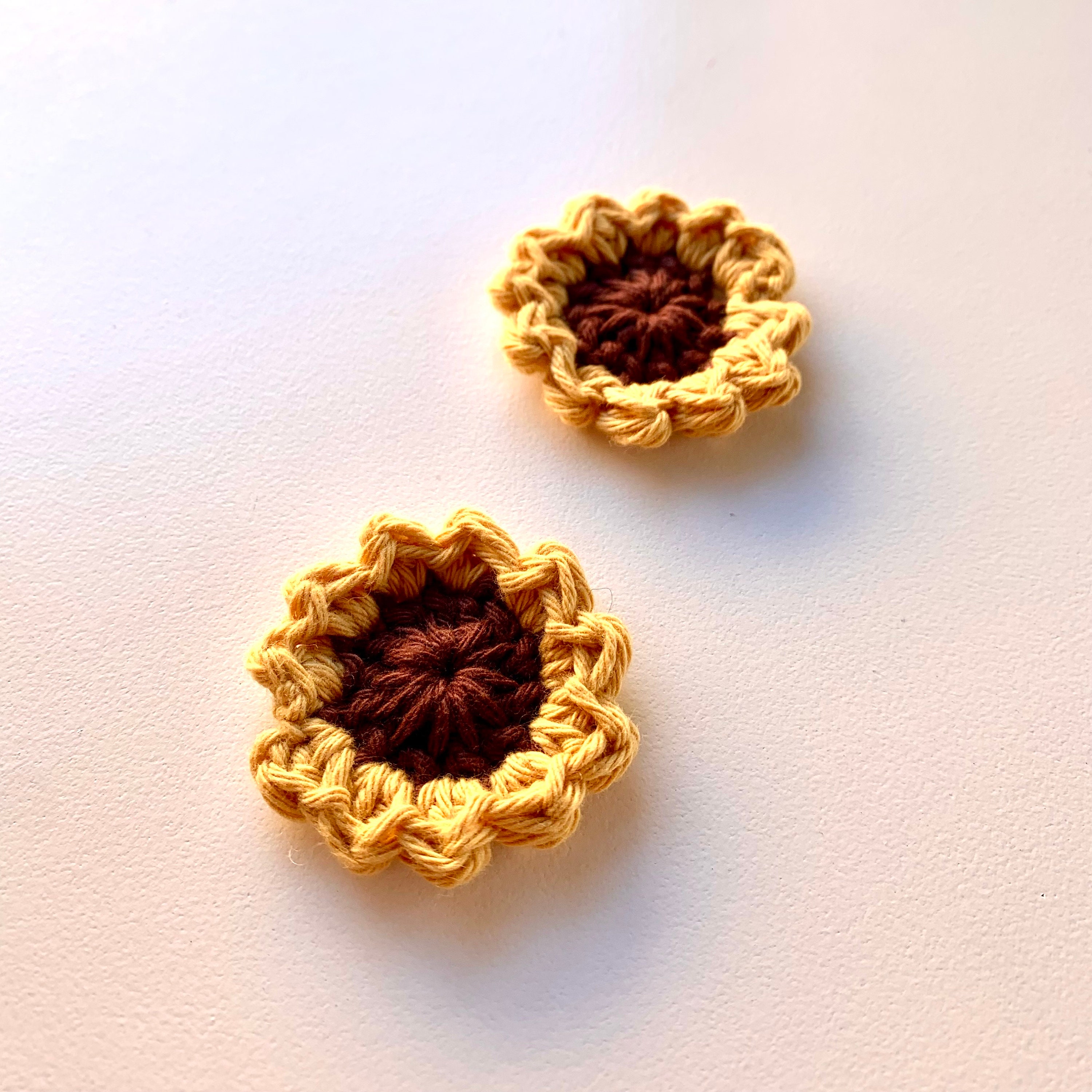 Tiny Crochet Sunflower Pattern Crochet Pattern Learn to Crochet Mini ...