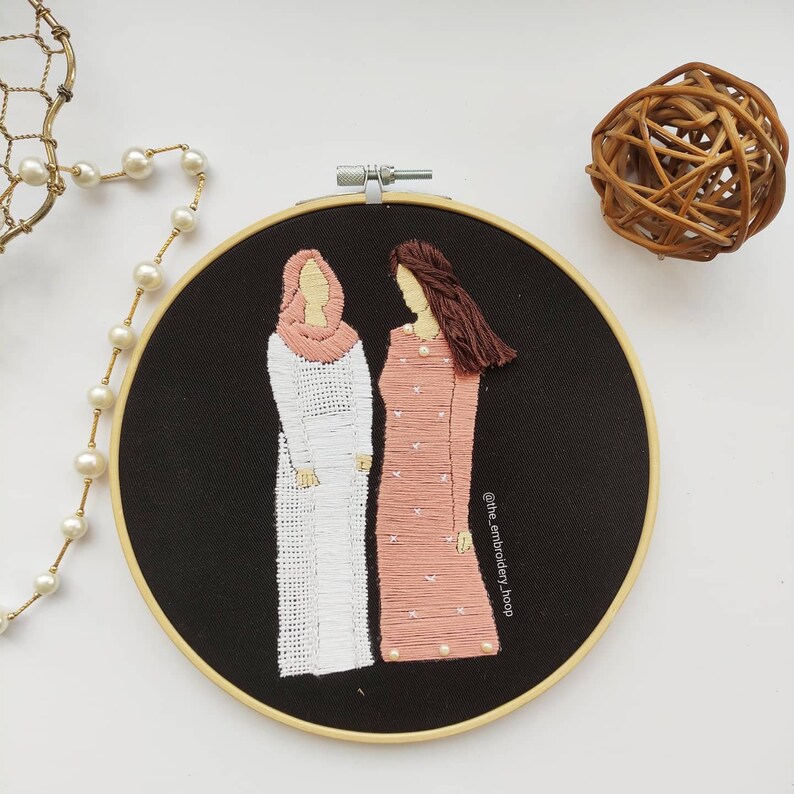 Custom Couple Portrait embroidered Couple Hoop Custom - Etsy