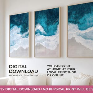 Set of 3 Posters, Ocean Beach Wall Art - Etsy