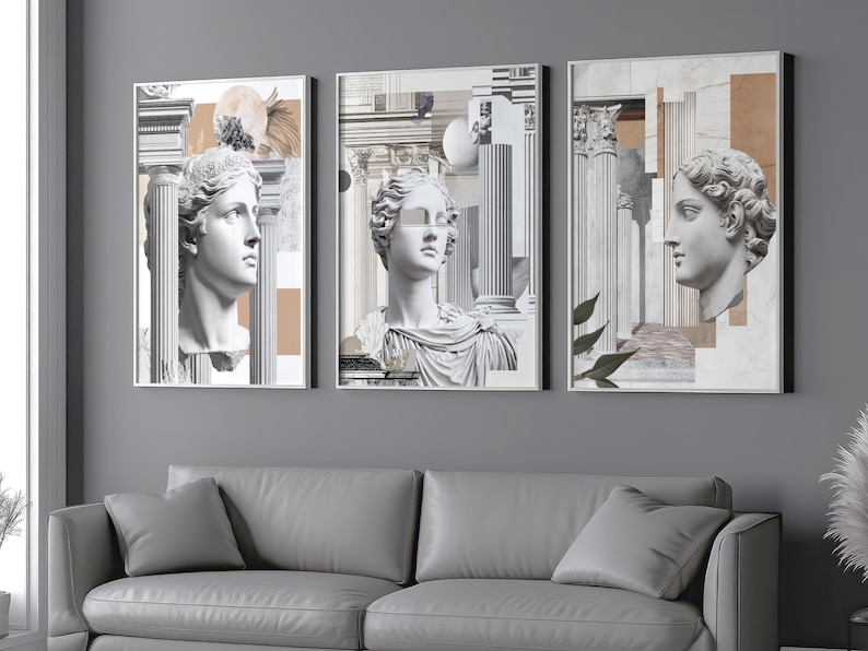 Set of Three Greek Style Wall Posters - Etsy