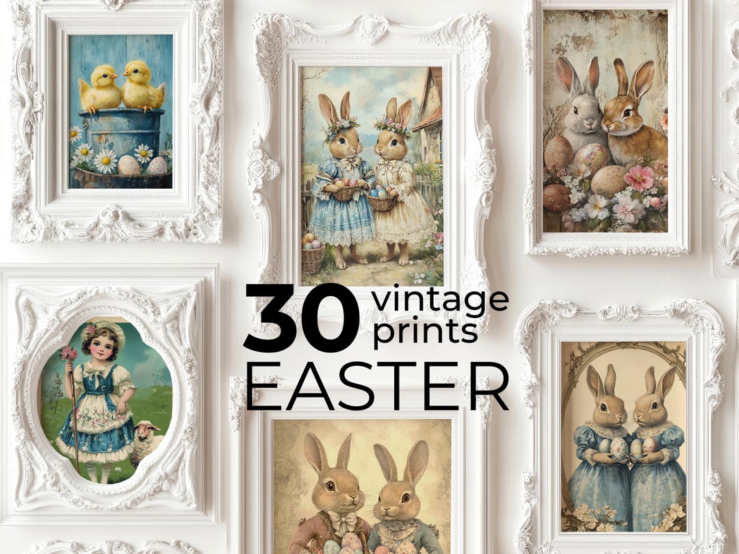 Collection of 30 Vintage Easter Prints, Wall Art - Etsy