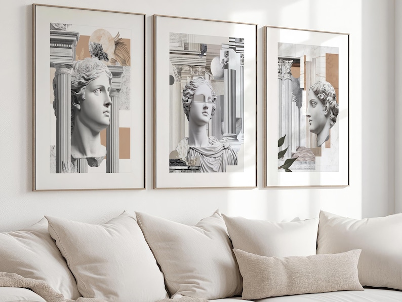 Set of Three Greek Style Wall Posters - Etsy