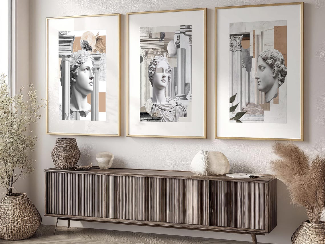 Set of Three Greek Style Wall Posters - Etsy