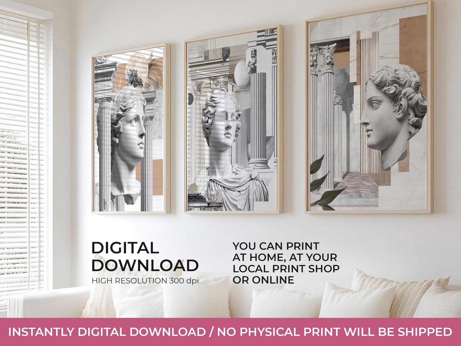 Set of Three Greek Style Wall Posters - Etsy