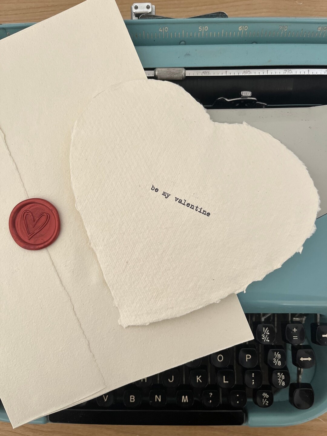 Limited Edition Valentine's Day Card Note, Be My Valentine, Typewriter ...