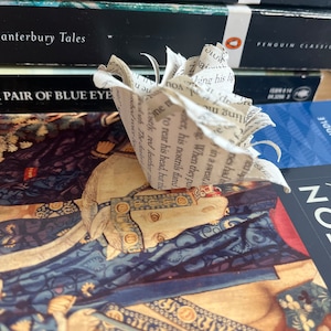 Handmade Book Page Flowers, Literary Wedding Decor, Book Lover Gift - Etsy