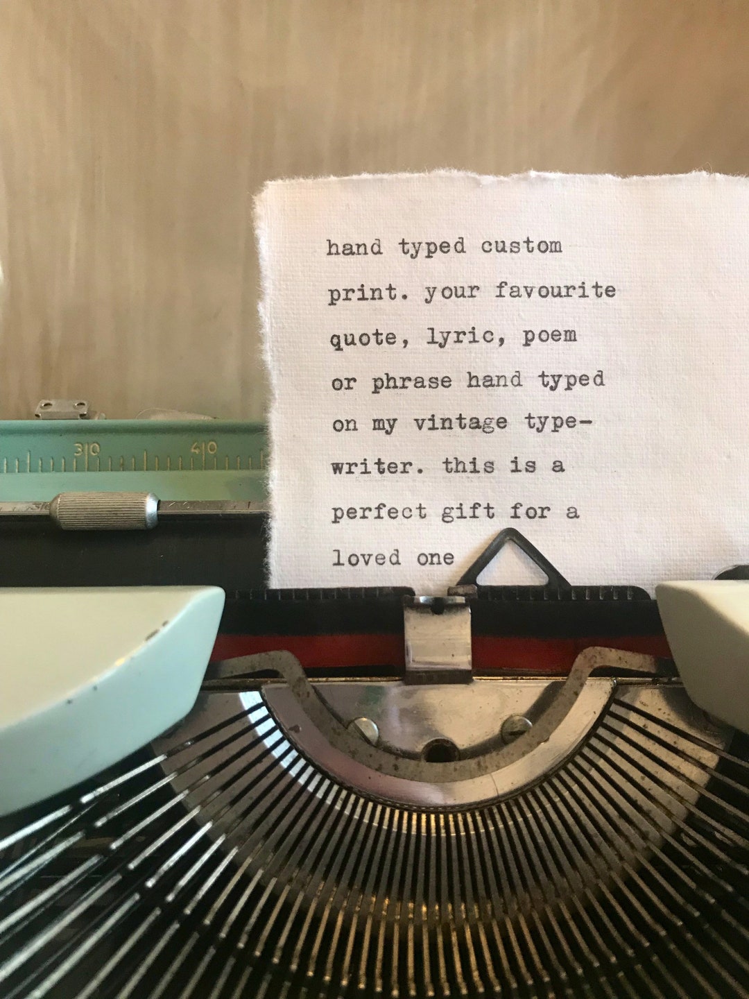 Custom Typewriter Print, Choose Any Poem, Lyric, Phrase or Quote ...