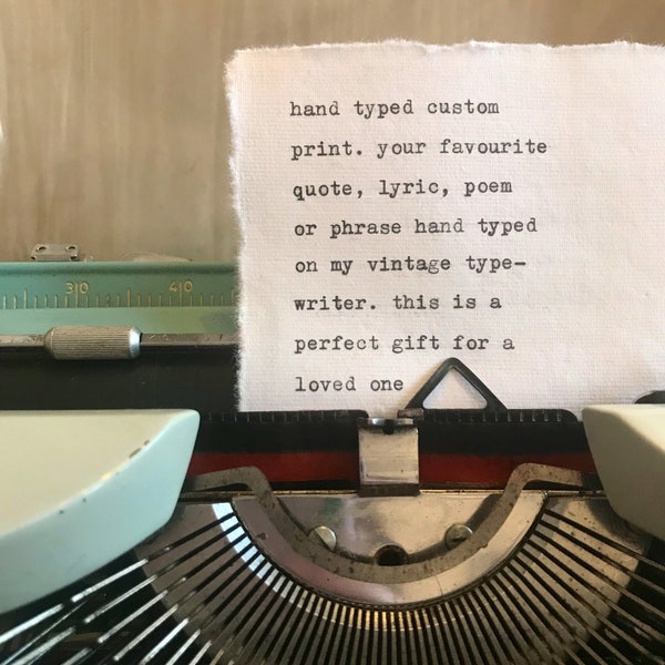 Typewriter Quote - Etsy