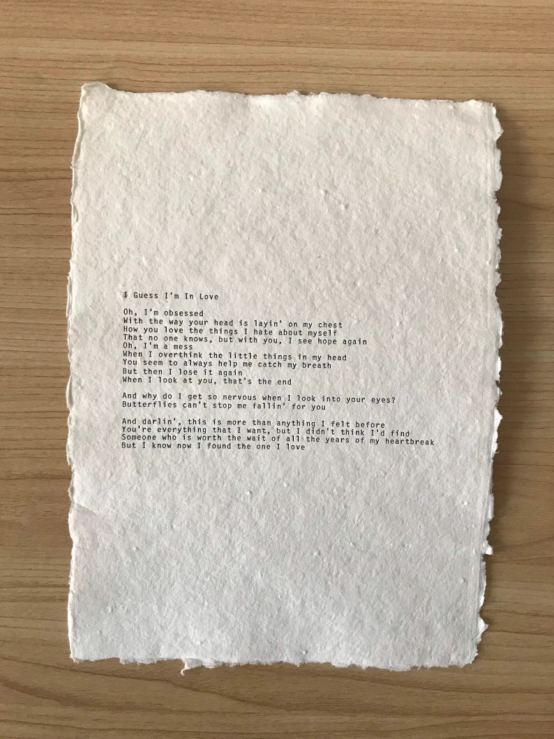 A4 Custom Typewriter Print Handmade Late 20th Century - Etsy