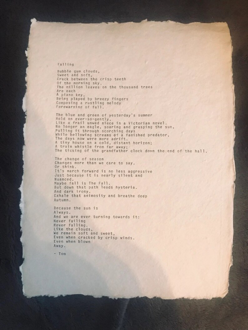 A4 Custom Typewriter Print Handmade Late 20th Century - Etsy