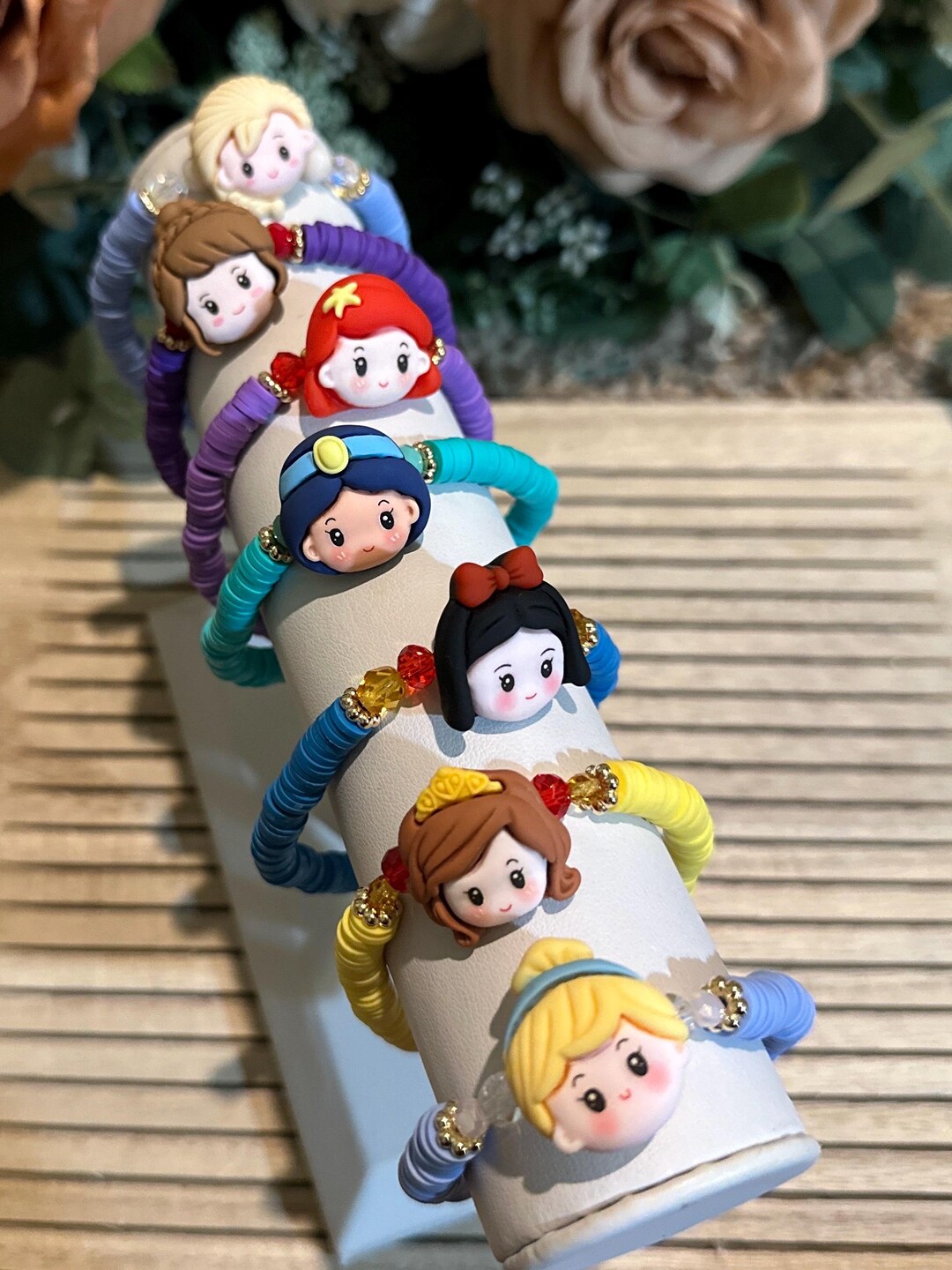 Disney Princess Bracelet| Princess Jewelry| Ariel| Belle | Aurora| Anna ...
