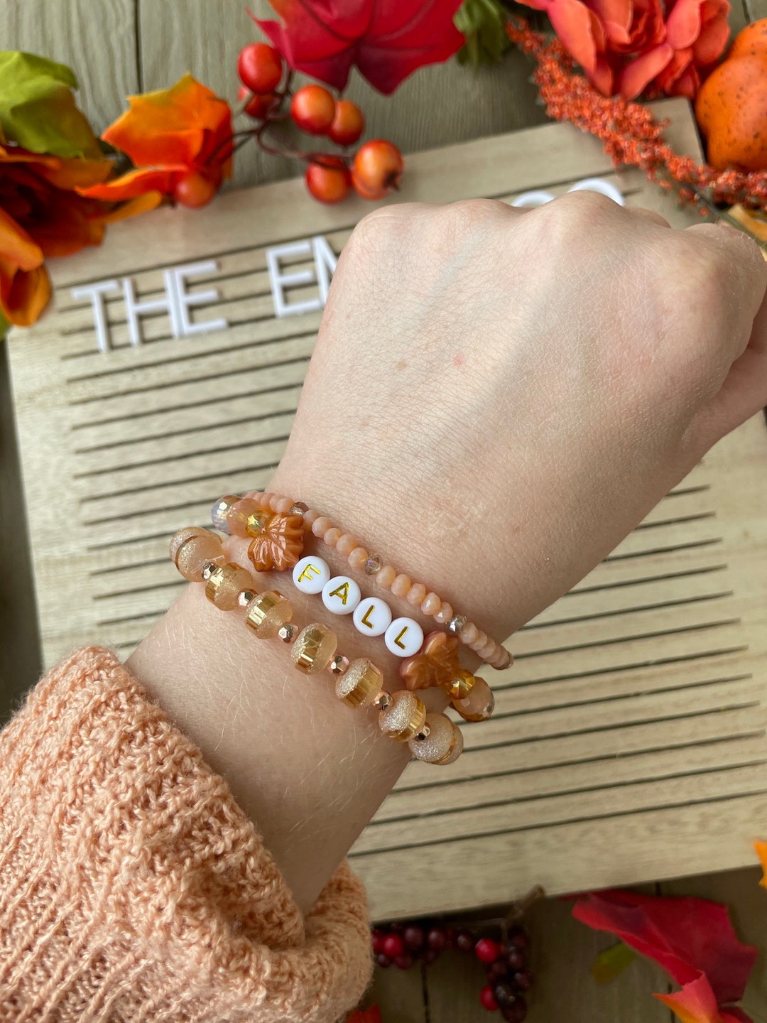 Autumn Bracelet | Fall Bracelet | Pumpkin Spice | Autumn Jewelry | Fall ...