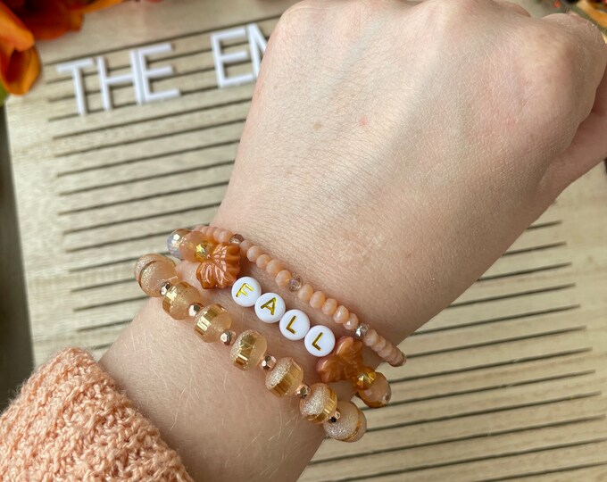 Autumn Bracelet | Fall Bracelet | Pumpkin Spice | Autumn Jewelry | Fall ...