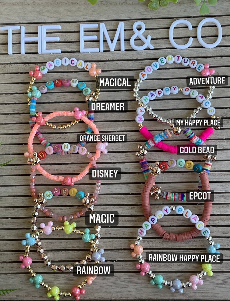 Disney Inspired Bracelets Disney World Inspired Disney - Etsy