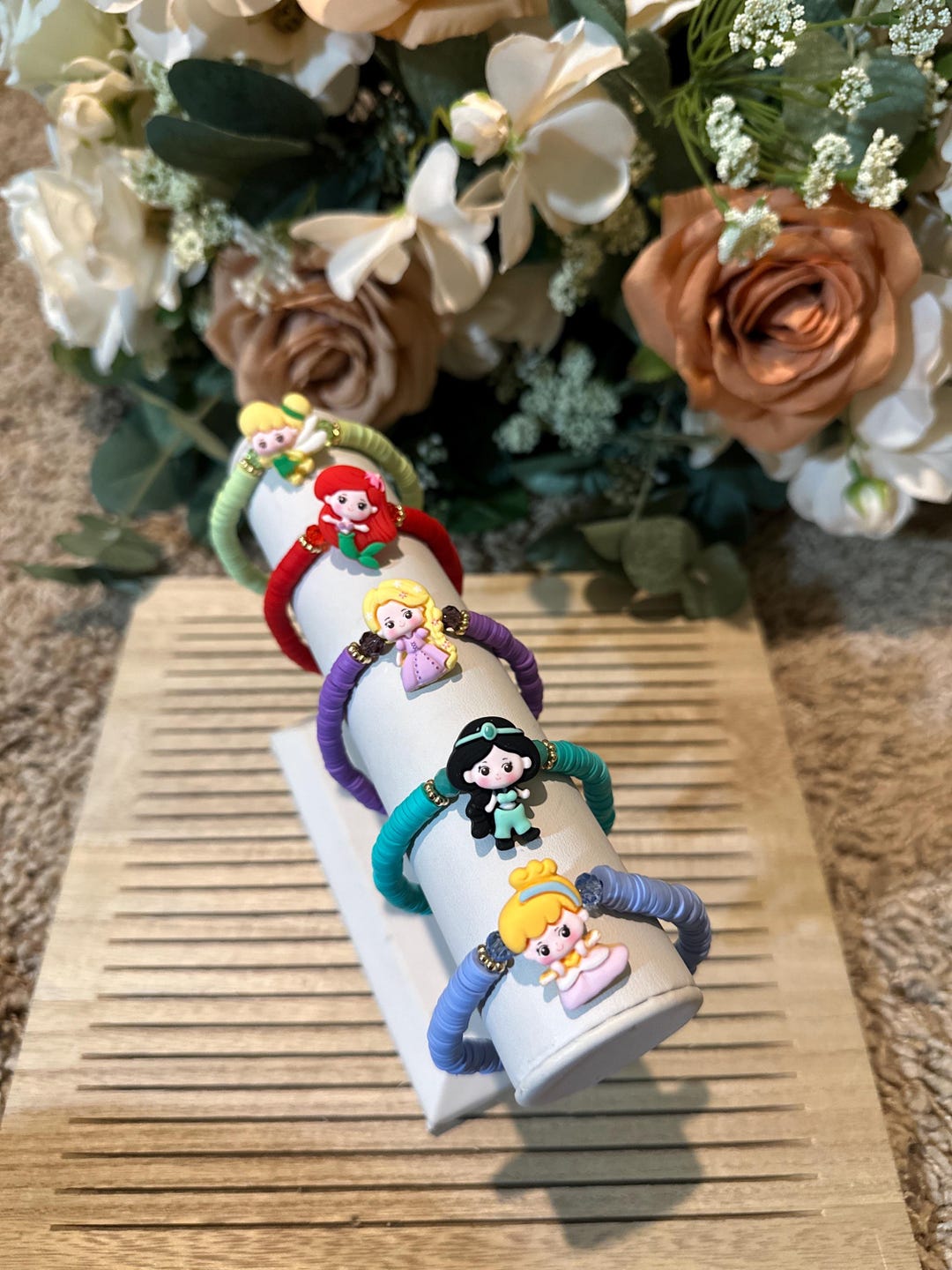 Disney Princess Bracelet| Princess Jewelry| Ariel| Belle | Aurora| Anna ...