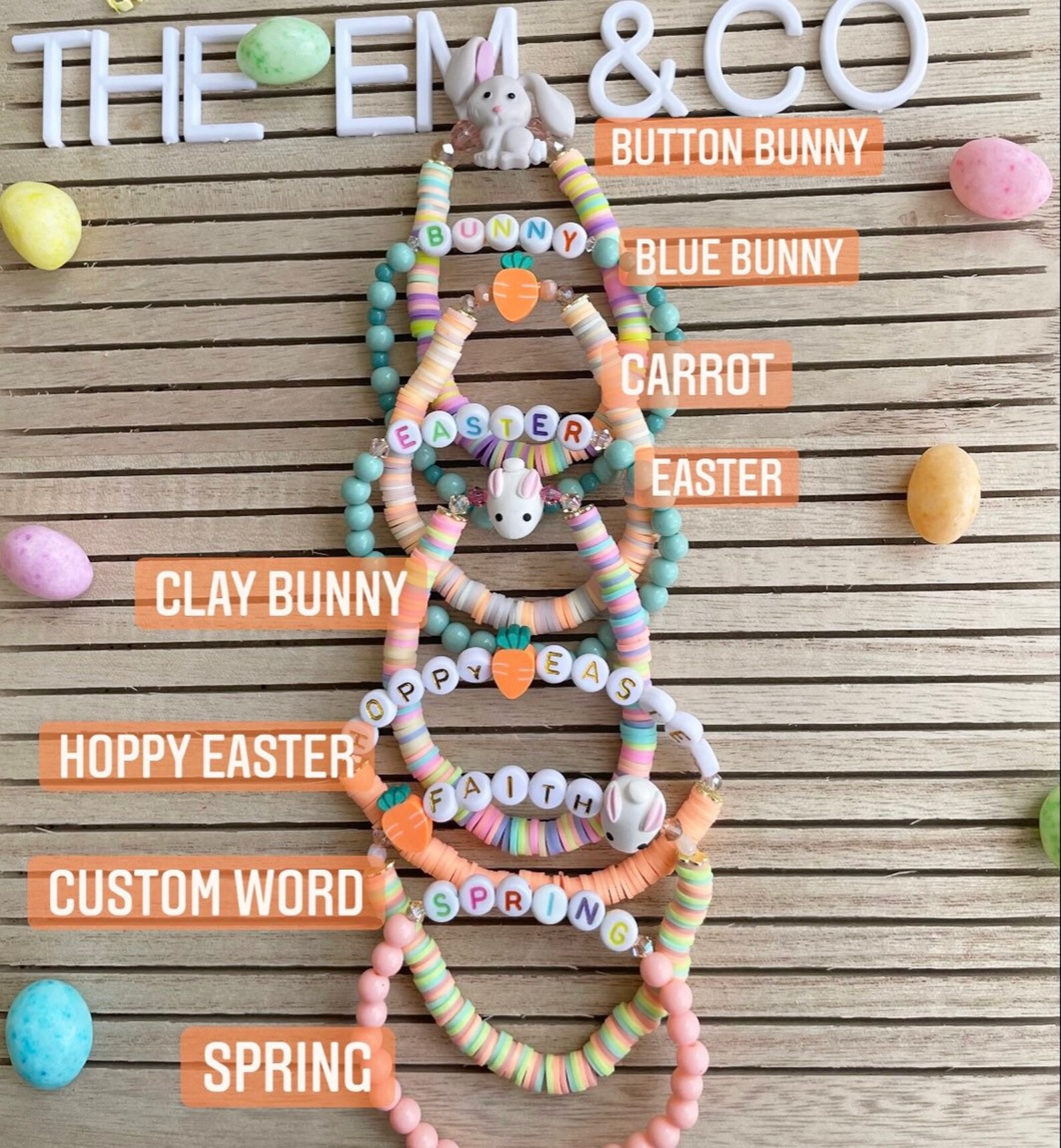 Easter Bracelets Spring Bracelets Easter Jewelry Easter Pastel ...