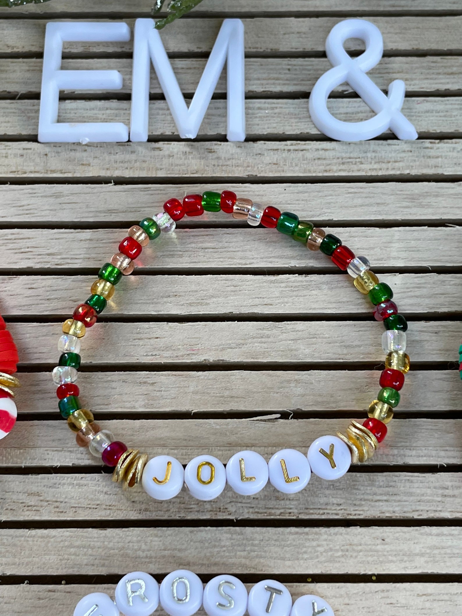 Christmas Bracelet Christmas Jewelry Holiday Bracelet - Etsy