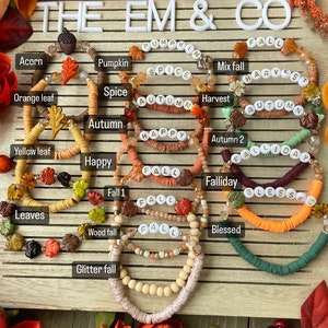 Autumn Bracelet | Fall Bracelet | Pumpkin Spice | Autumn Jewelry | Fall ...