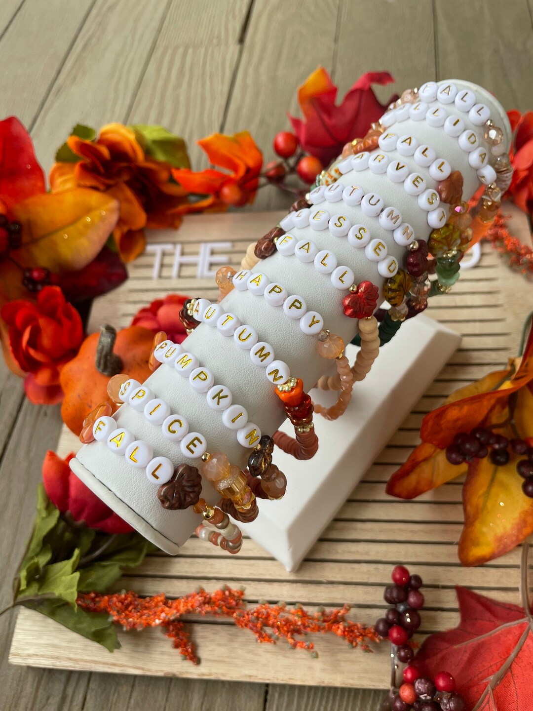 Autumn Bracelet Fall Bracelet Pumpkin Spice Autumn Jewelry Fall Jewelry ...