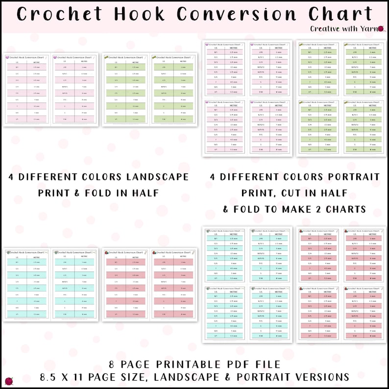 Crochet Hook Conversion Chart Printable, Crochet Hook Conversion Chart ...
