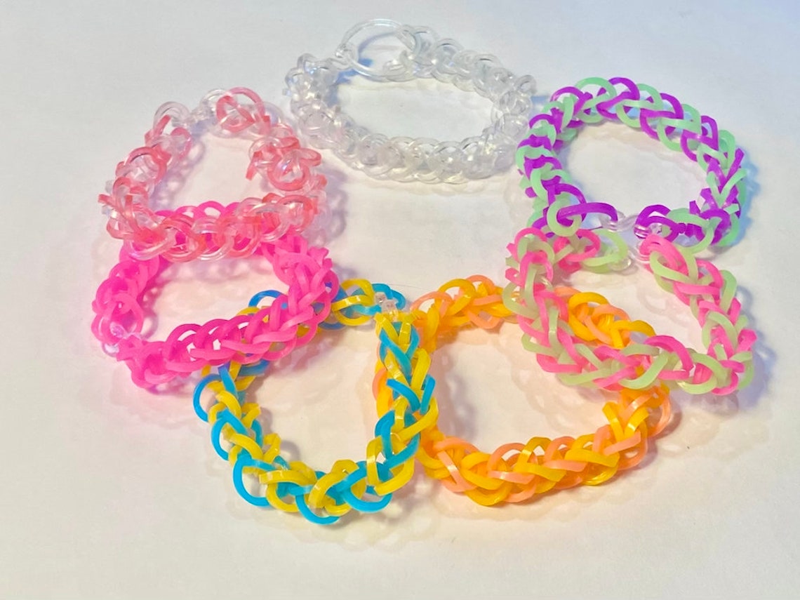 Beautiful and Fun Rubber Band Bracelets, Pre-made or Custom! - Etsy
