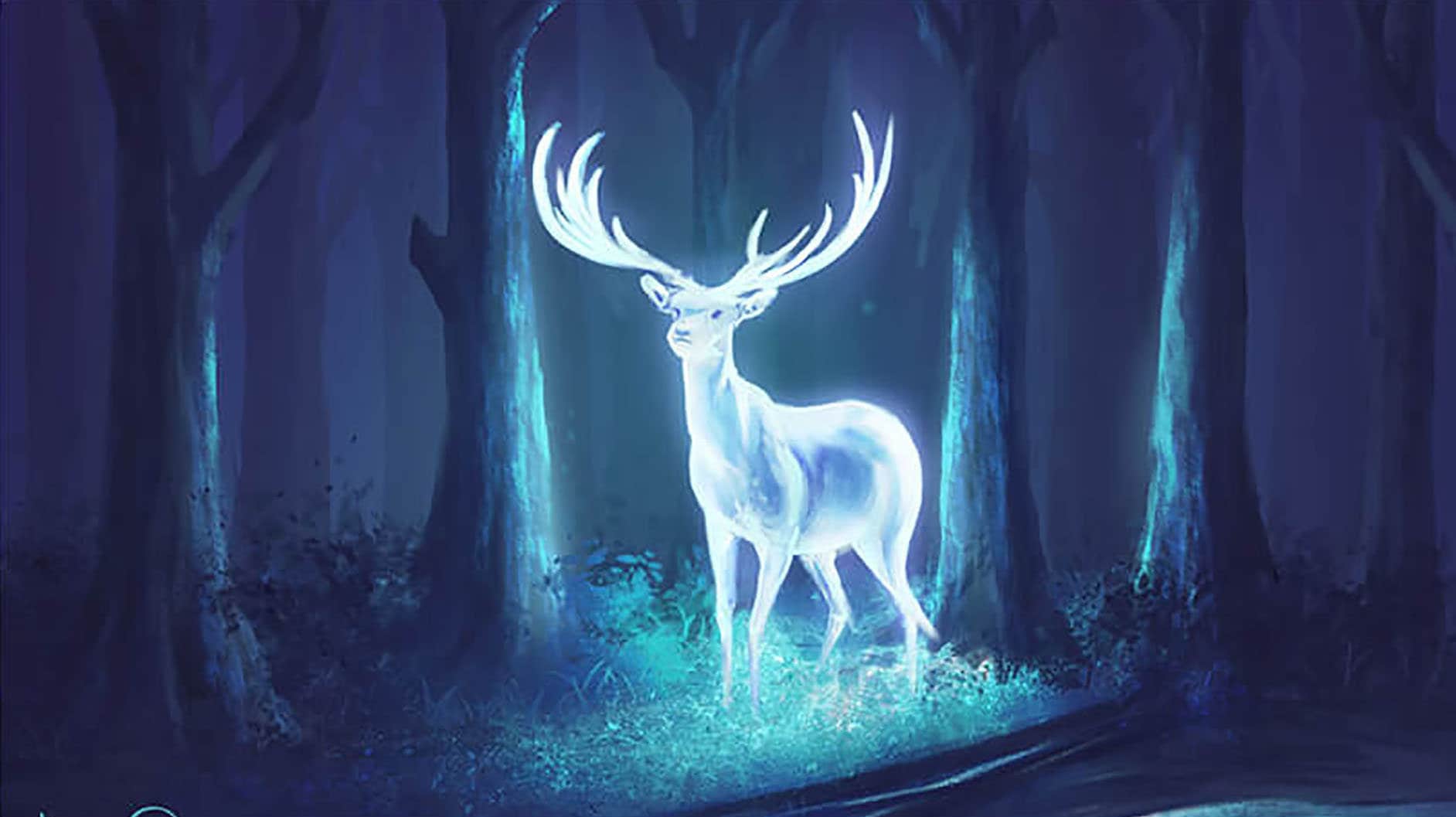 Patronus Harry Potter Glowing Deer Vinyl Poster Home Decor | Etsy