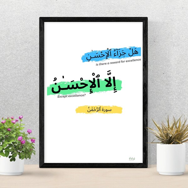 Islamic Calligraphy Surah Rahman - Etsy