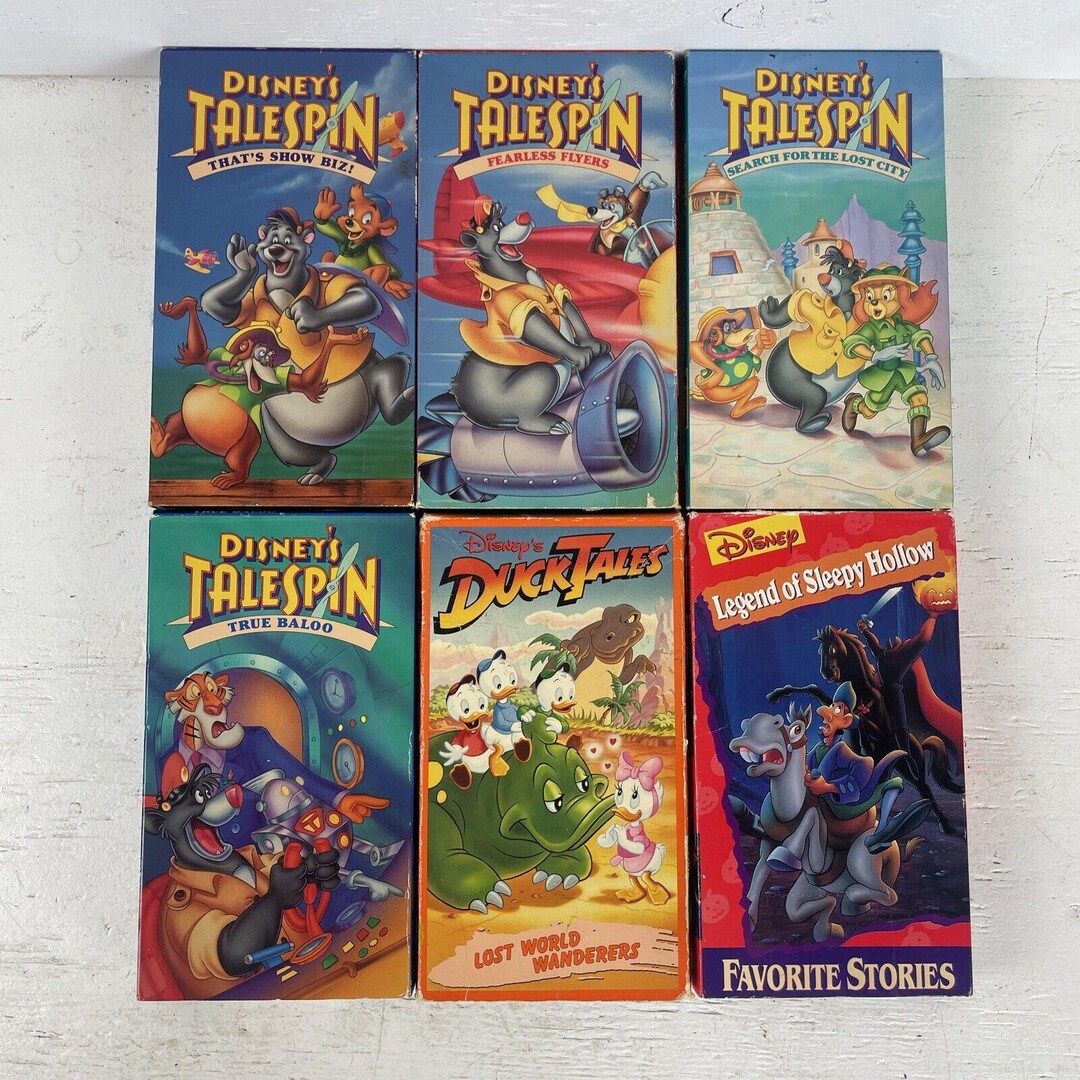 Disney VHS Lot of 6 Talespin, Ducktales & Sleepy Hollow - Etsy