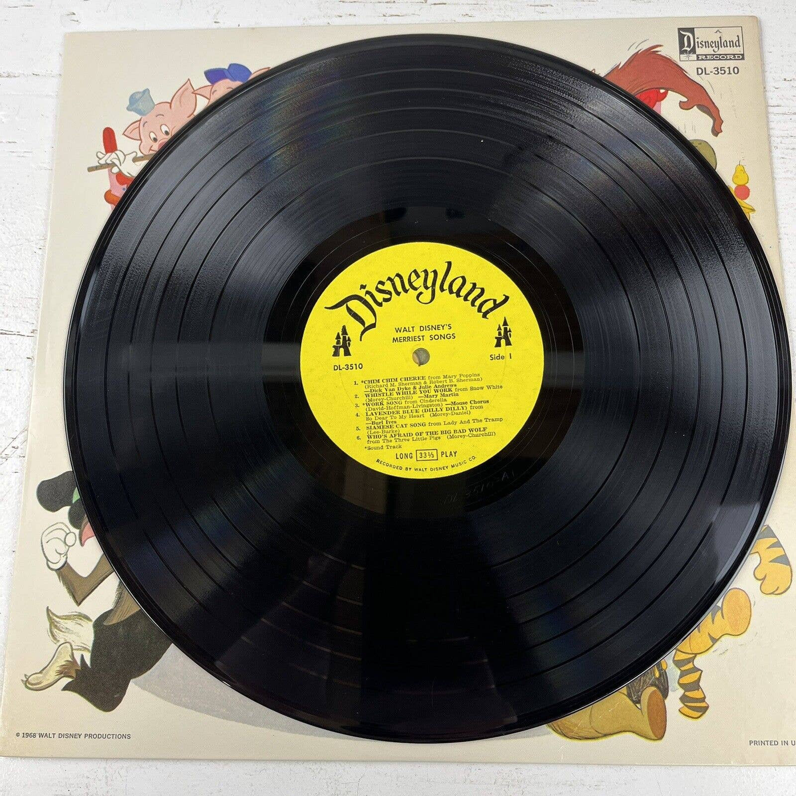 1968 Walt Disney Disney's Merriest Songs DL-3510 LP - Etsy