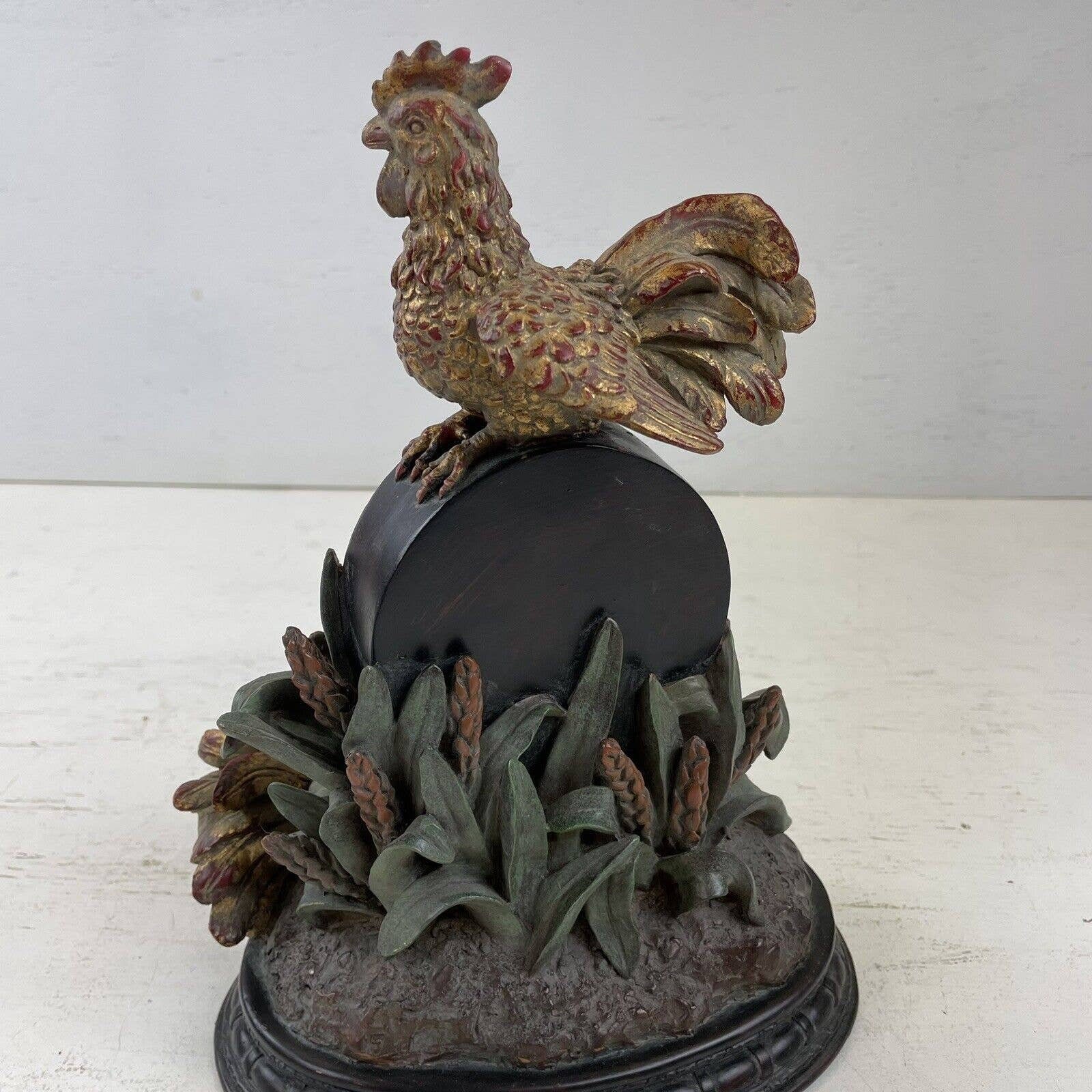 Beautiful Rooster Chicken Resin Shelf Clock Sterling Ind. - Etsy