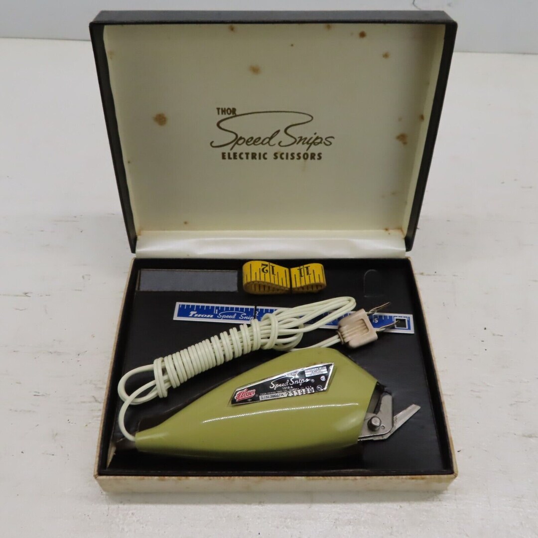 Thor Speed Snips Electric Scissors 1010A With Box, Sewing Gauge and ...