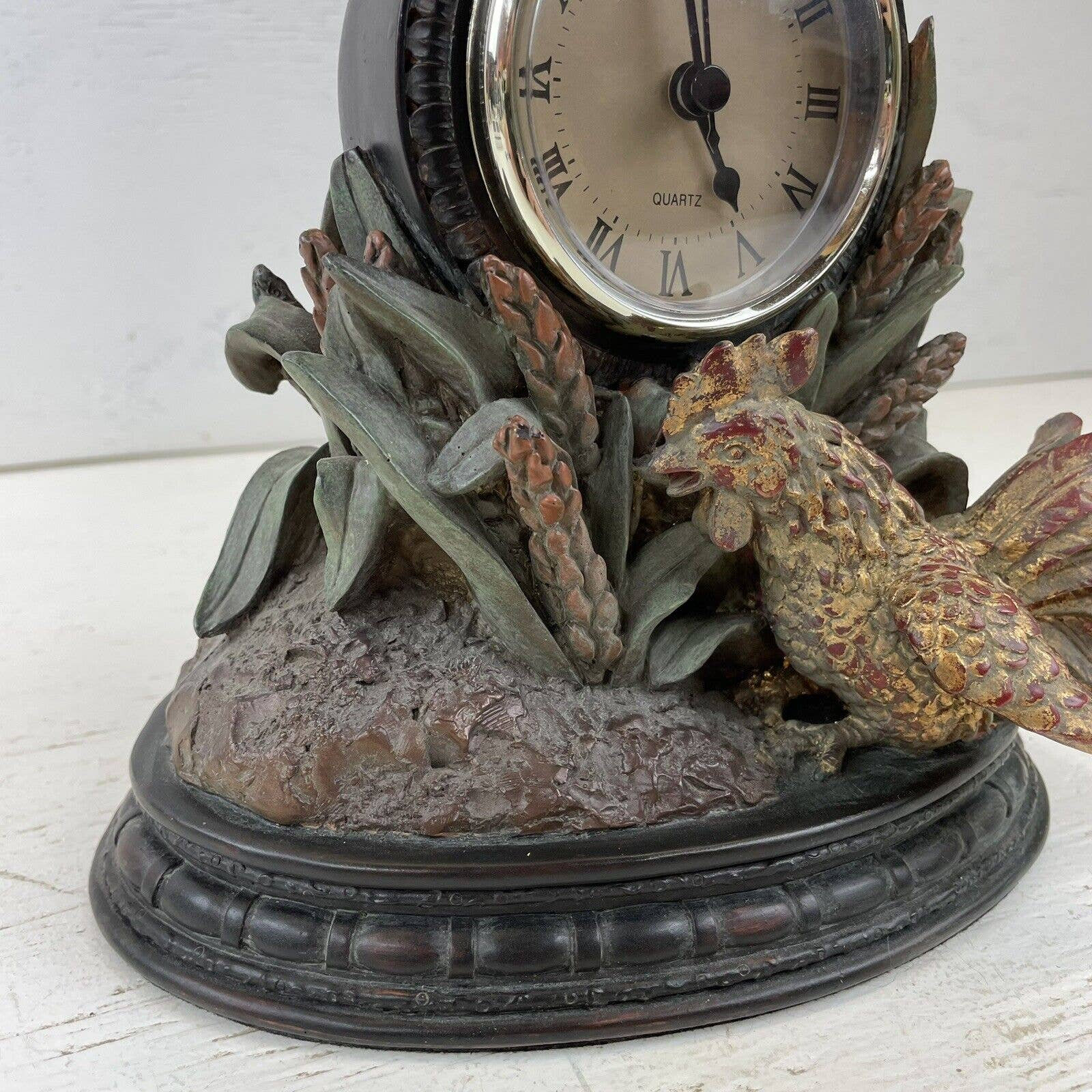 Beautiful Rooster Chicken Resin Shelf Clock Sterling Ind. - Etsy