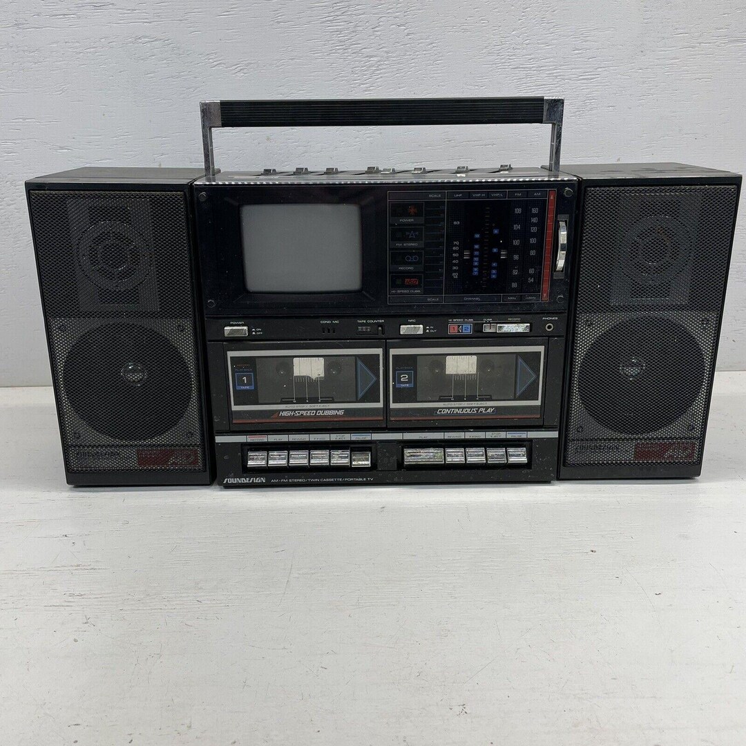 Sound Design Model 4873 Vintage Boom Box With TV Cassette Player Parts ...