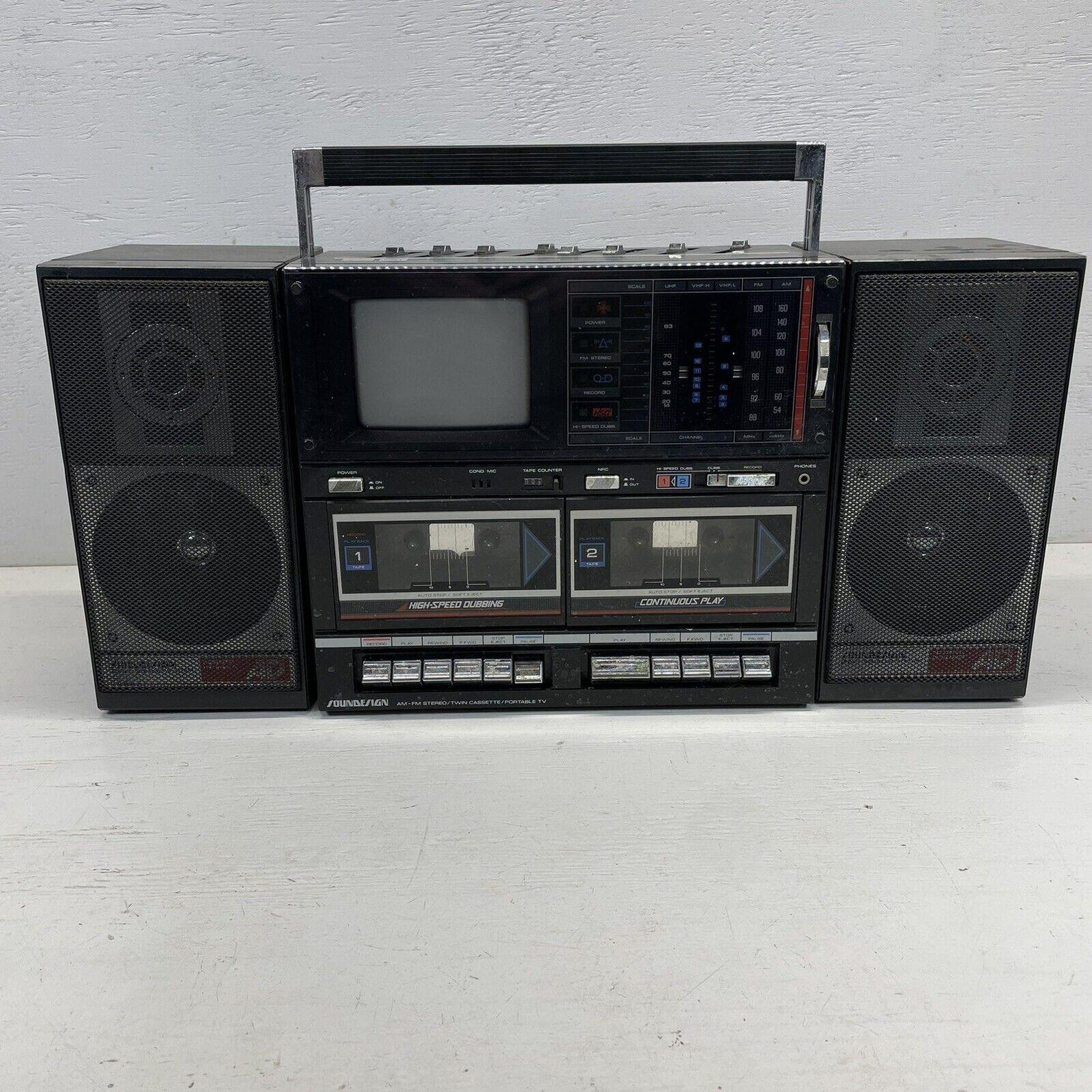 Sound Design Model 4873 Vintage Boom Box With TV Cassette Player Parts ...