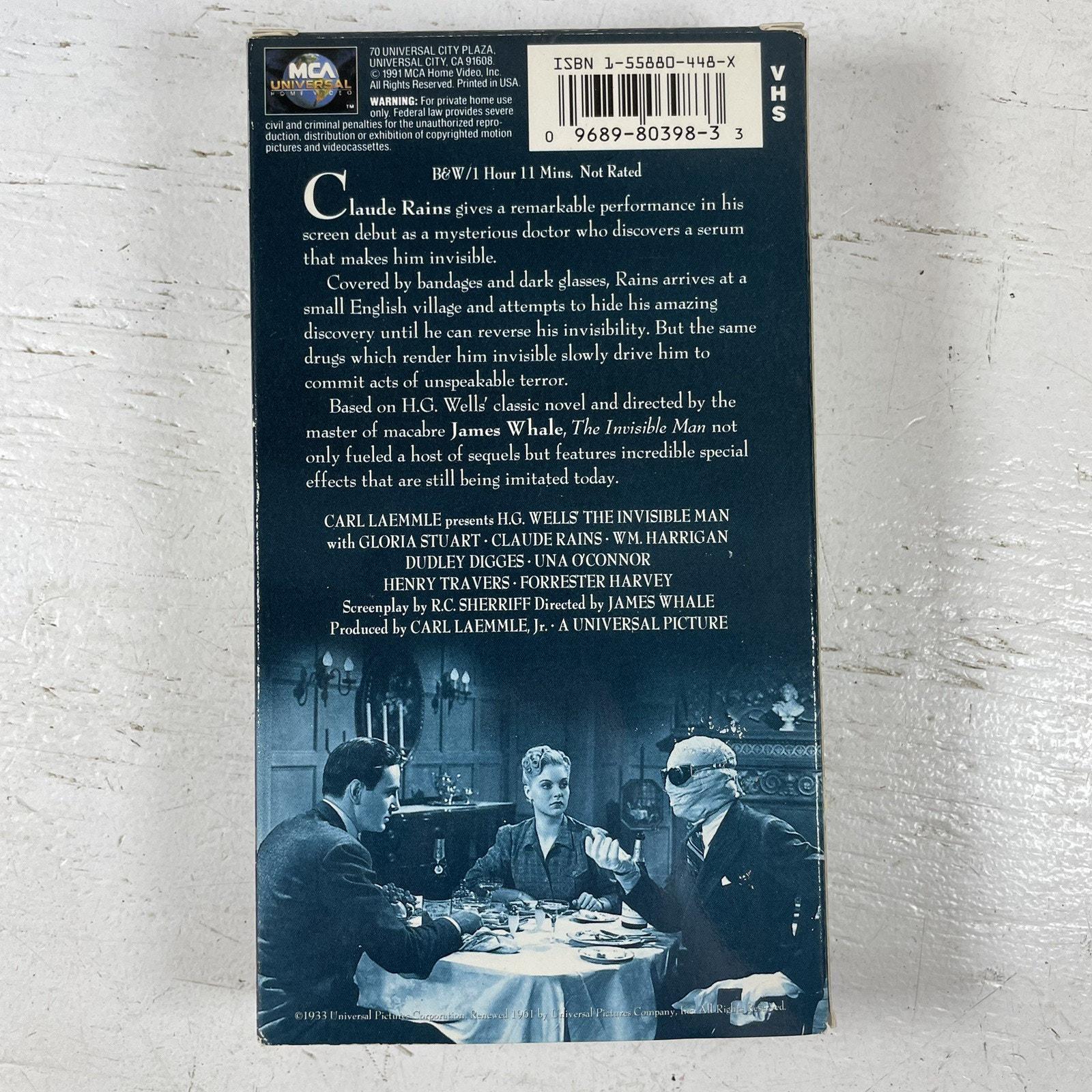 The Invisible Man (VHS, 1991) the Classic Collection, Universal ...