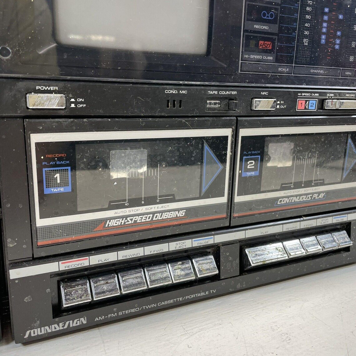 Sound Design Model 4873 Vintage Boom Box With TV Cassette Player Parts ...