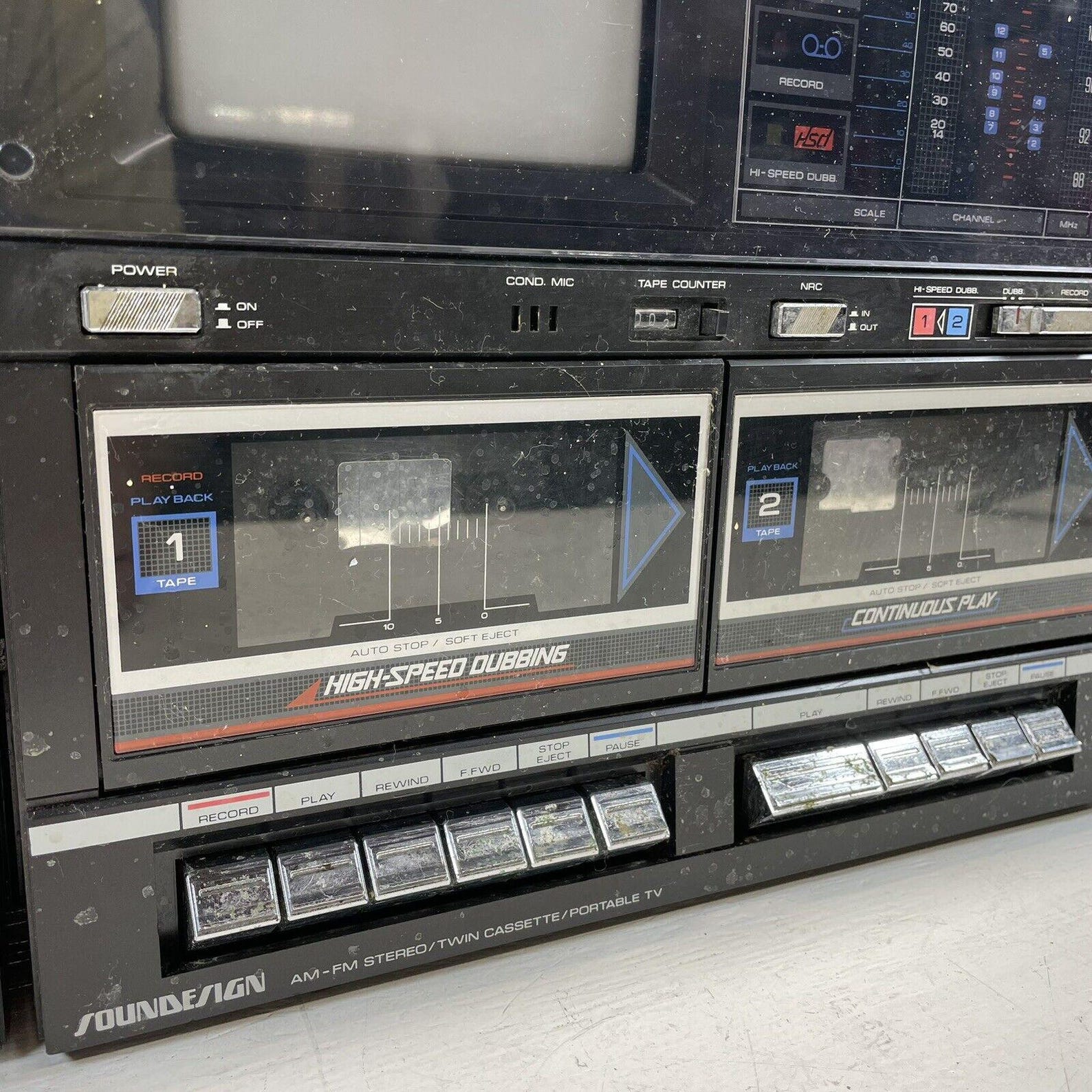 Sound Design Model 4873 Vintage Boom Box With TV Cassette Player Parts ...