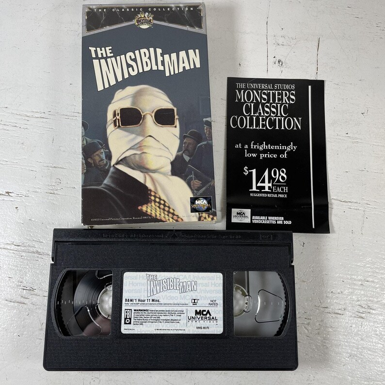 The Invisible Man (VHS, 1991) the Classic Collection, Universal ...