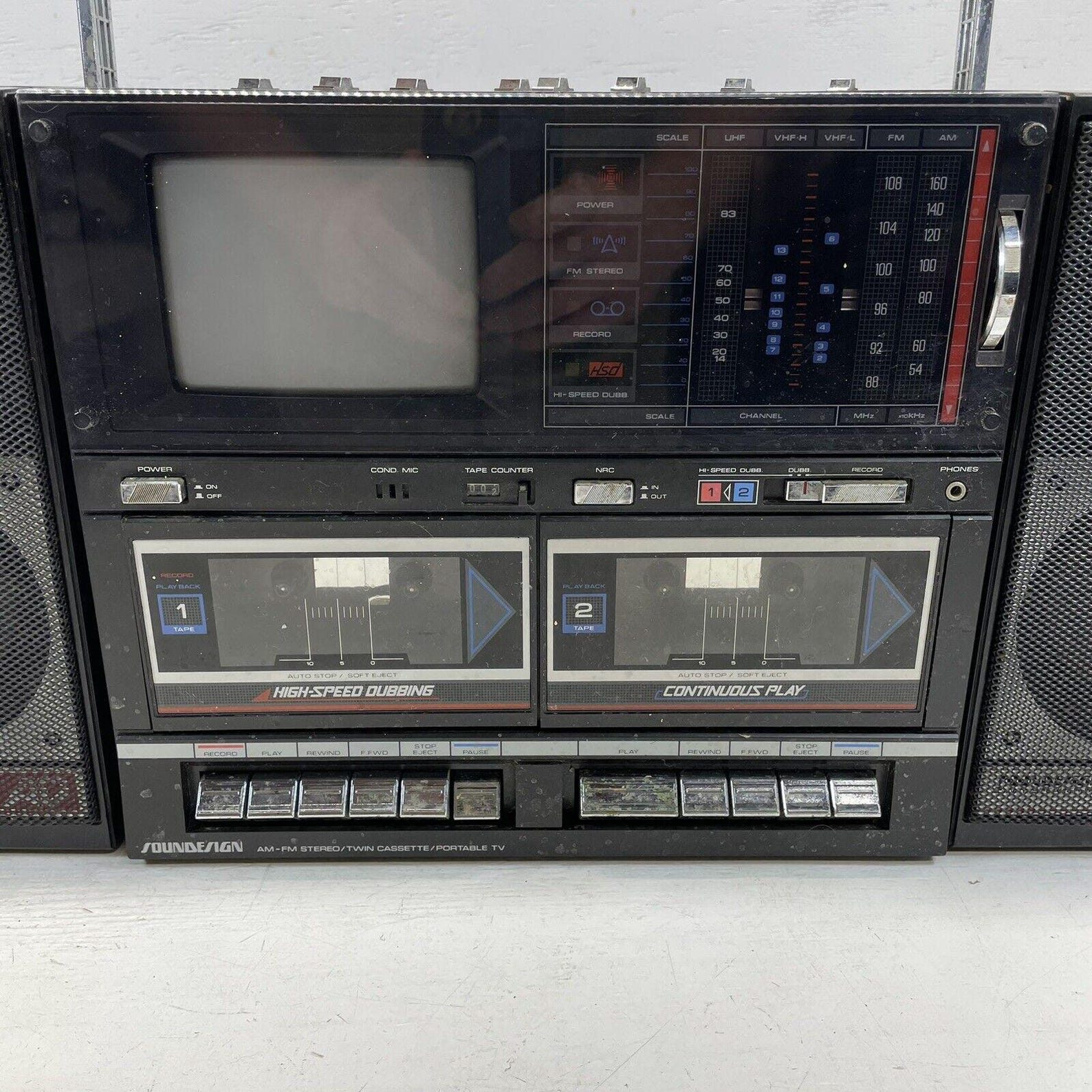 Sound Design Model 4873 Vintage Boom Box With TV Cassette Player Parts ...