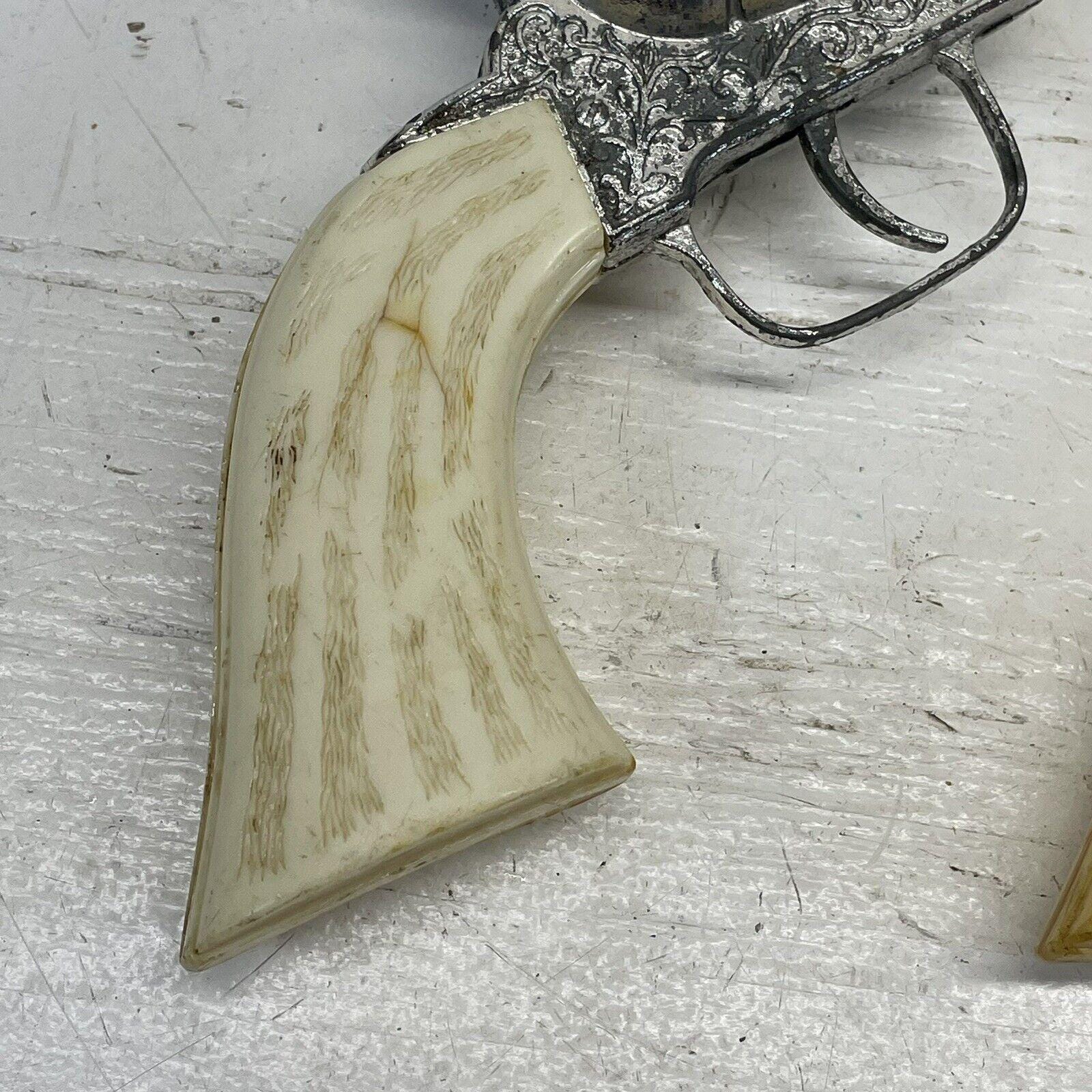 2 Vintage Western Toy Gun Revolvers Pony Boy Diecast Plastic Parts Lot ...