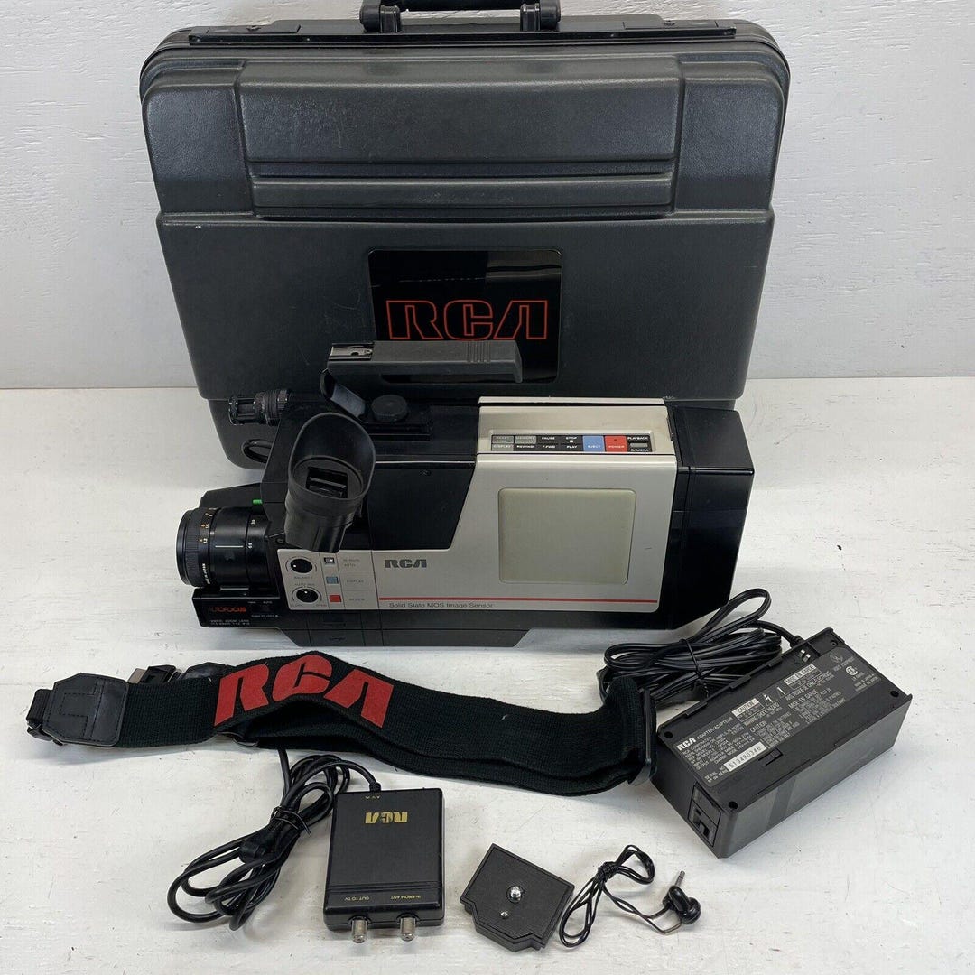 Vintage RCA VHS Camcorder CMR300 W/ Locking Case & Accessories Untested ...