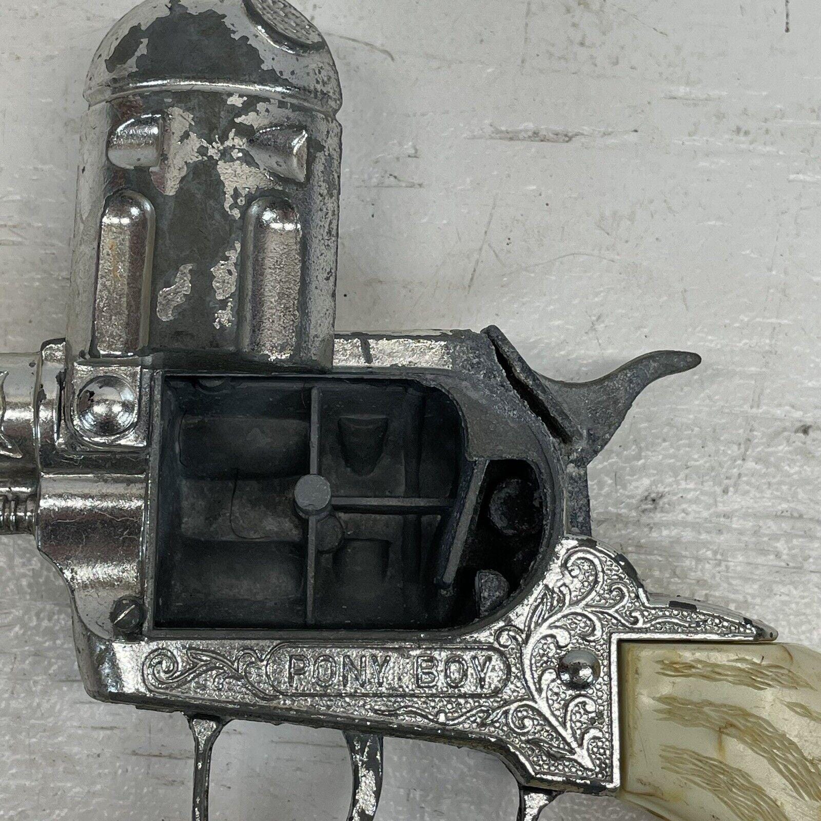 2 Vintage Western Toy Gun Revolvers Pony Boy Diecast Plastic Parts Lot ...