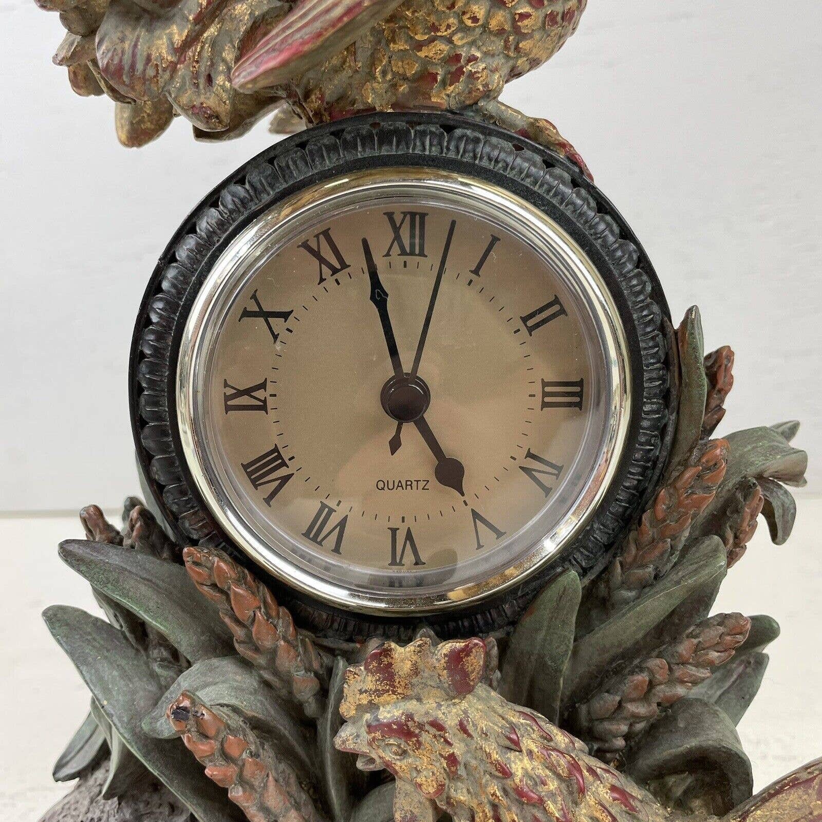 Beautiful Rooster Chicken Resin Shelf Clock Sterling Ind. - Etsy