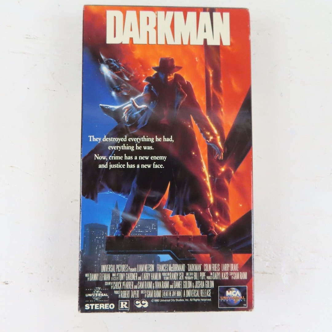 Darkman VHS 1991 Sam Raimi, Liam Neeson, Frances Mcdormand - Etsy