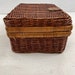 Woven Reed Wicker Square Box Holder W/ Leather Hinged Lid 10 X 7 X 5 - Etsy