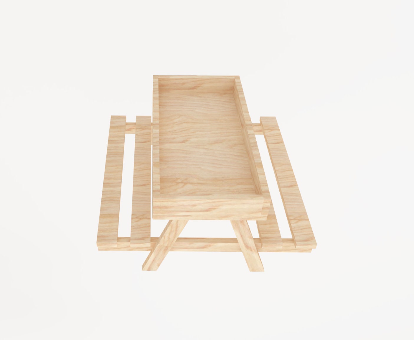 Hay Feeder for Rabbits Standard Park Picnic Table Design Wooden Small ...