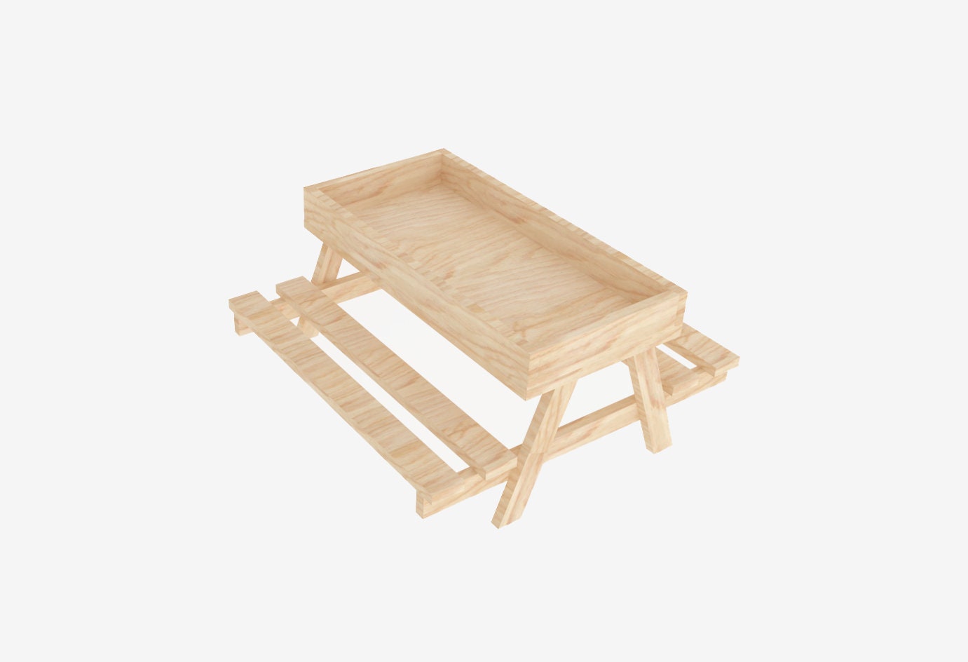 Hay Feeder for Rabbits Standard Park Picnic Table Design Wooden Small ...