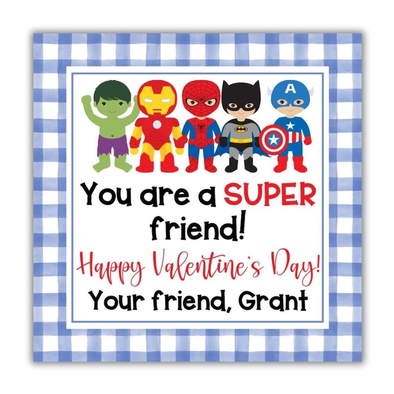 Superhero Valentine - Etsy