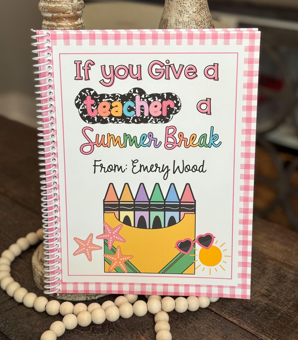 If You Give a Teacher Summer Break Pink- Printed Book - Etsy